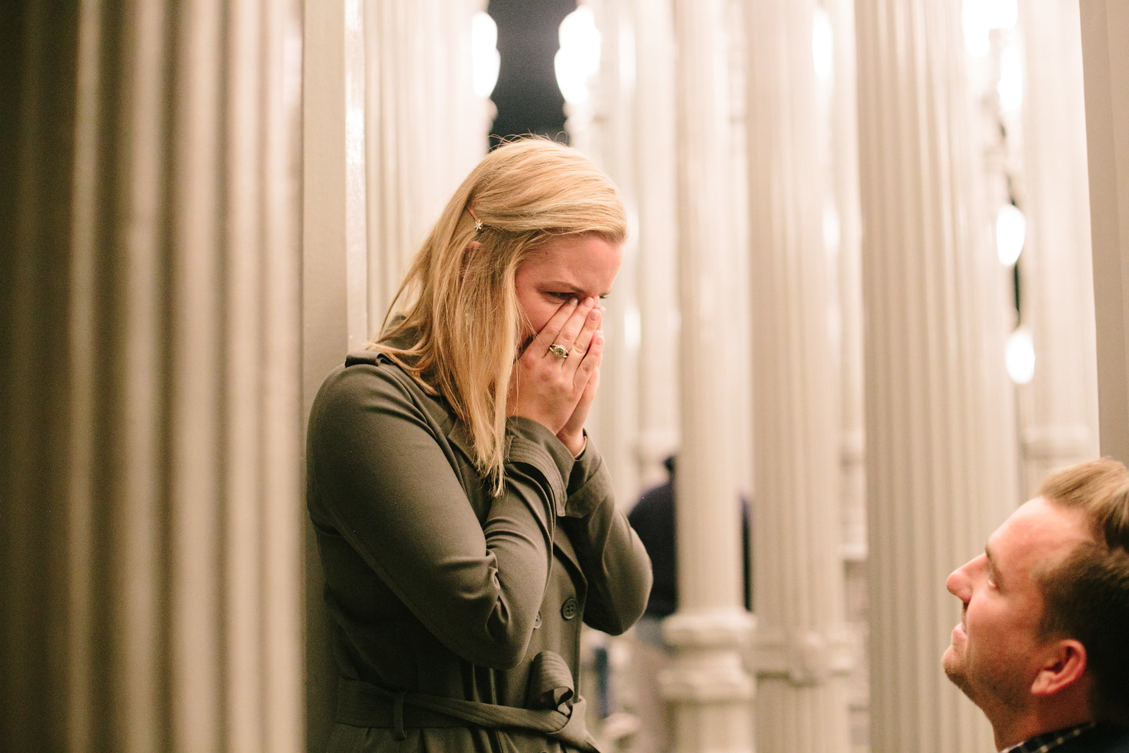 An Emotional Surprise Proposal at the Lights at LACMA | Flytographer
