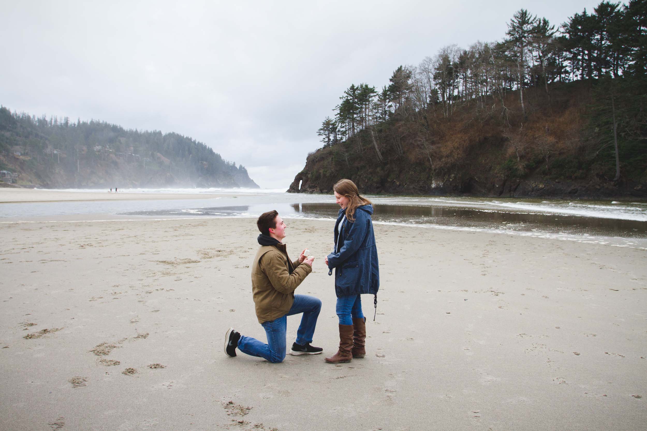 A High School Sweetheart Surprise Proposal at Proposal Rock | Flytographer
